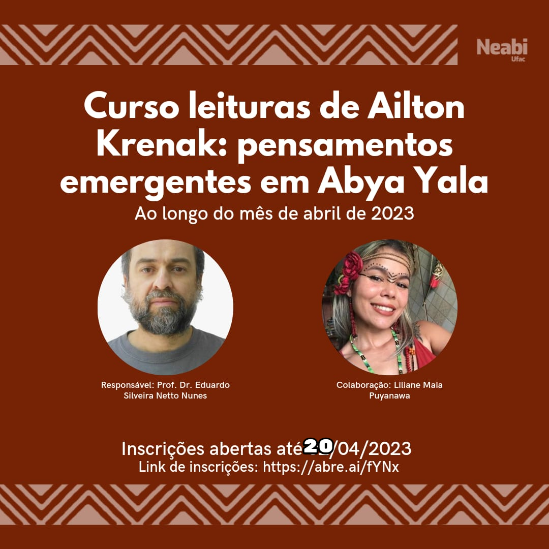 Evento: Curso Leituras de Ailton Krenak: pensamentos emergentes em Abya ...
